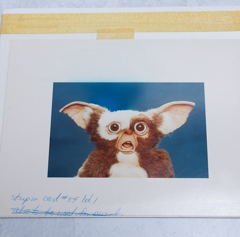 Gizmo Trading Card Proof with Annotation