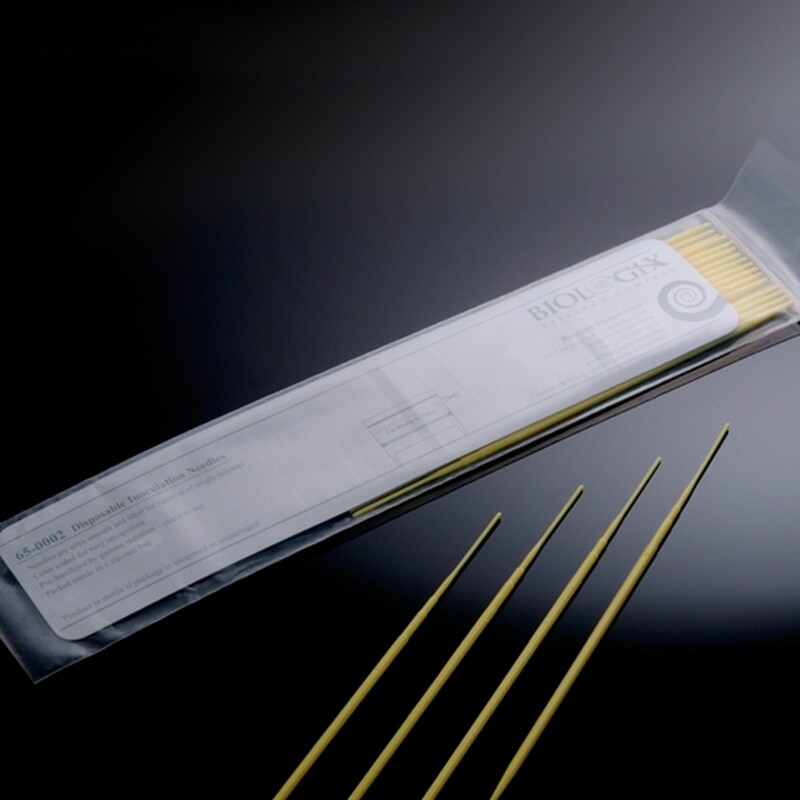 Biologix® Inoculating Needles-Yellow, 25/Bag, Case of 1000