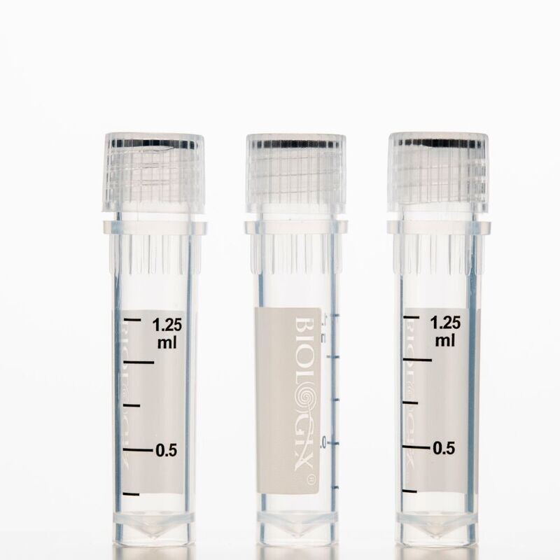 Cryogenic Vials-2.0 mL (47.5mm, Self-Standing), with writing area, 50/Bag, 500/Pack, 2000/Case