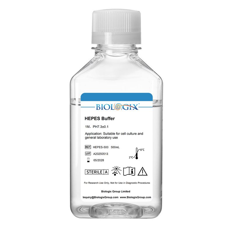 Biologix® HEPES Buffer, pH7.3, Sterile, 500mL Bottle, 10 Bottles/Case