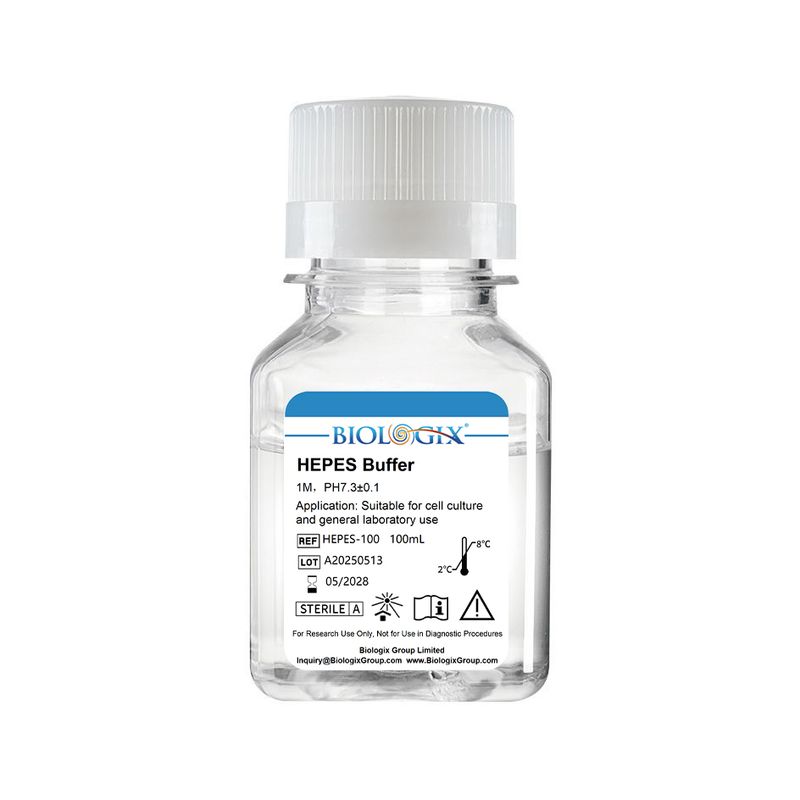Biologix® HEPES Buffer, pH7.3, Sterile, 100mL Bottle, 20 Bottles/Case