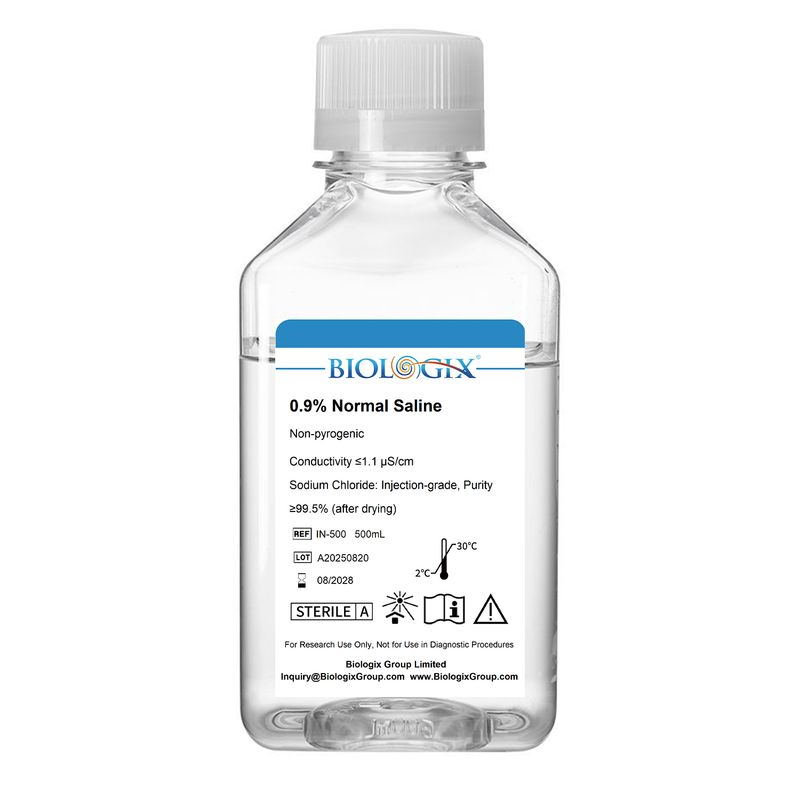 Biologix® 0.9% Normal Saline Solution, 500mL/Bottle, 10 Bottles/Case