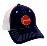 NAVY RED BALL HAT