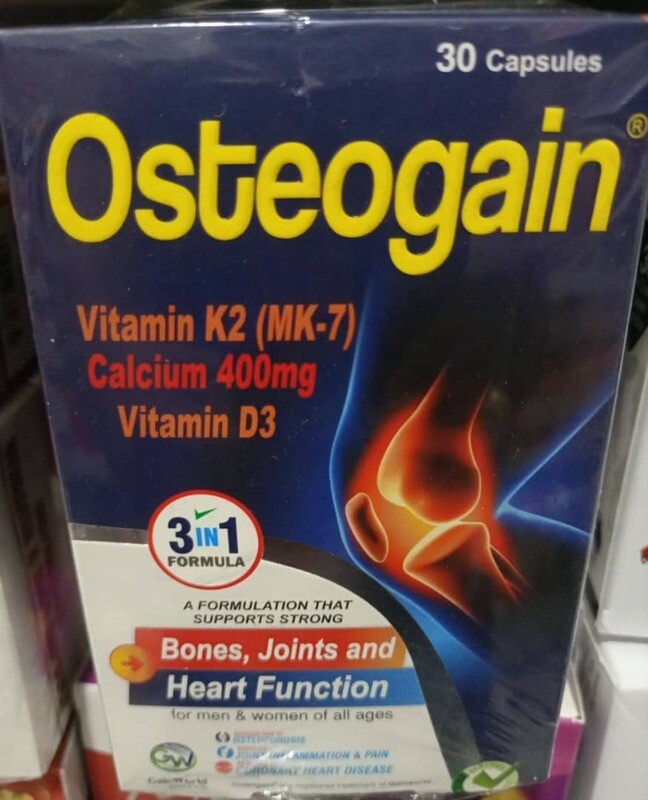 Osteogain (Vitamin K2(MK-7), calcium and vitamin)