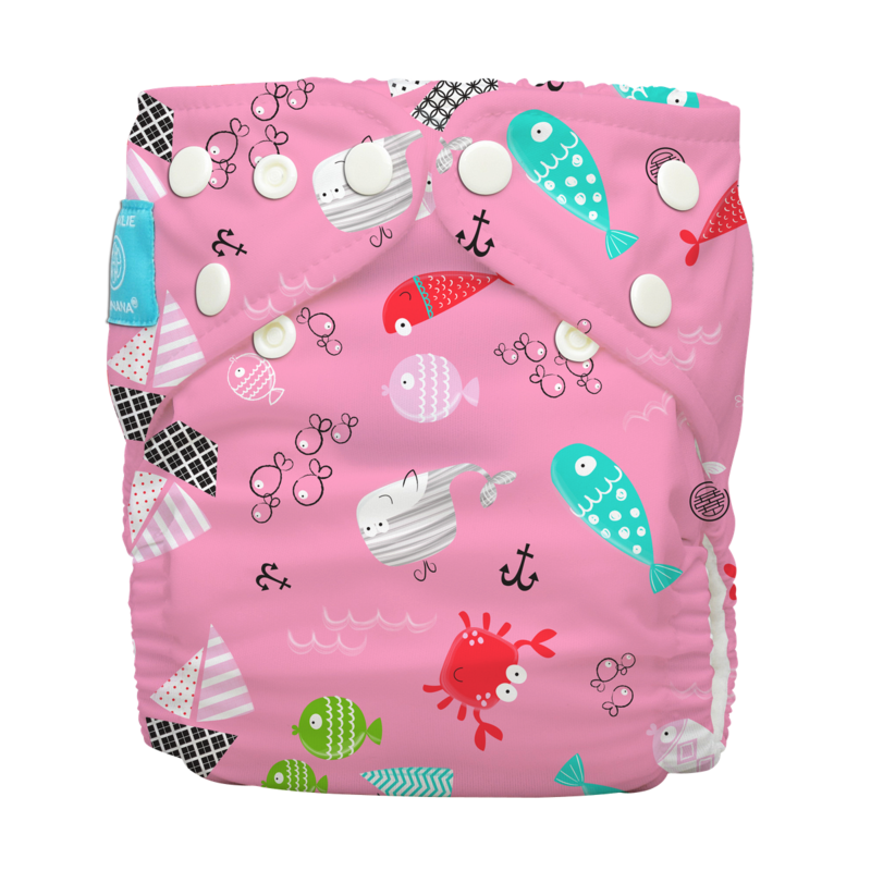Charlie Banana - Hybrid AIO Diaper - Pink Ocean