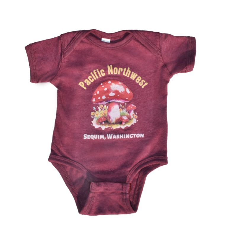 Pacific Northwest Sequim Mushroom Onesie