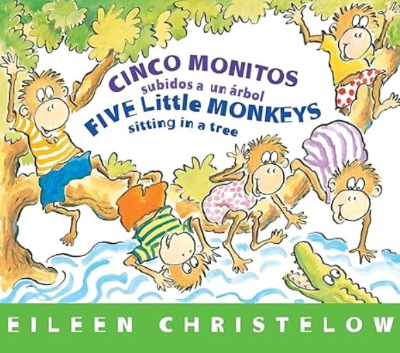 Five Little Monkey Sitting in a Tree- Bilingual