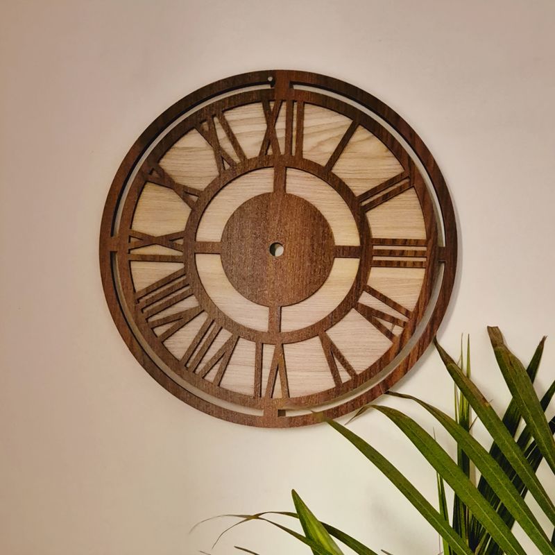 Buy Premium Roman Wooden Wall Clock Cutout at Best Price