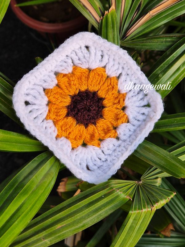 Buy Stunning Handmade Sunflower Crochet Patches | Dhaagewali