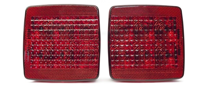 8 Function 4" Box Tail Light Left Side Pig Tail T85-RRLP-1