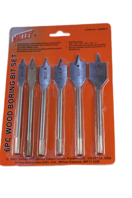 Wood Boring Drill Bit Set 6pc.