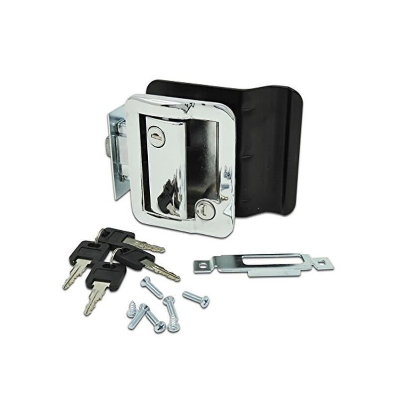 RV Paddle Door Latch- Chrome w/Keys (TDL01-C)