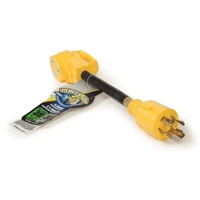 30Amp Power Grip 12" Generator Adapter - 4Prong-M / 90F 125V / 3750W ...