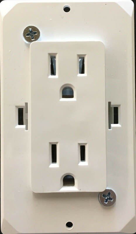 Mobile Home/RV Wirecon White Decorator Wall Receptacle