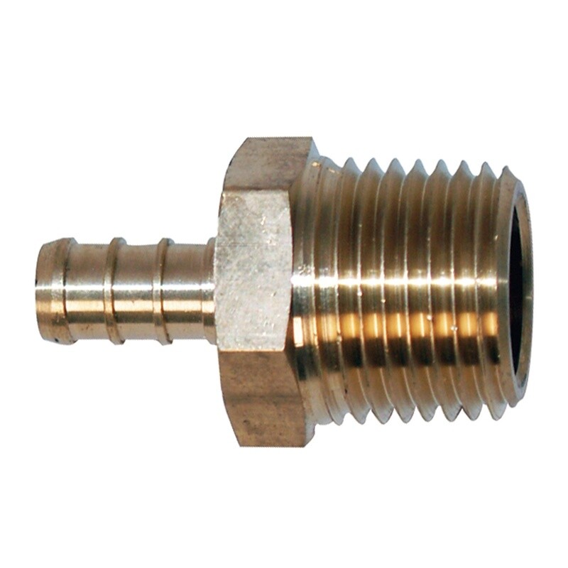 Brass Male Adapter 1/2"P x 3/4"MPT (51123)