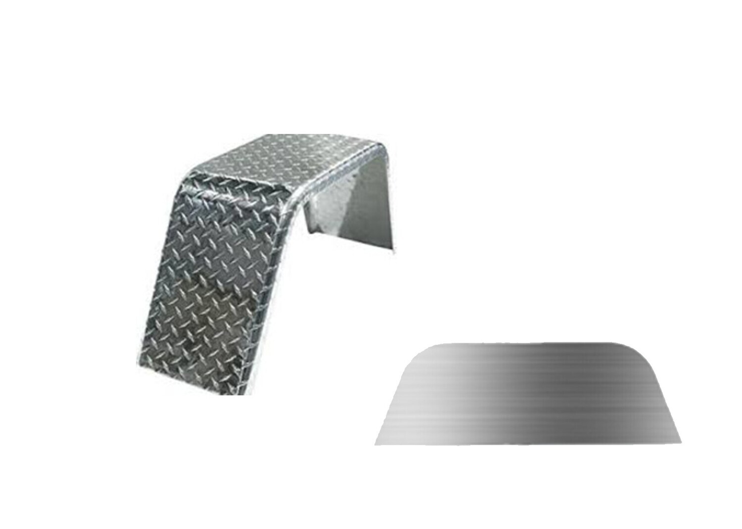 Diamond Plate Aluminum Flat Top Fender 28"L x 8"W x 10"H .056 w/Fender ...