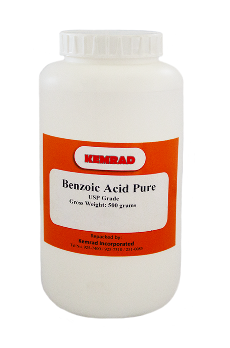 Kemrad Pure Benzoic acid USP Grade - Store - Online Cleaning Chemical Supplier