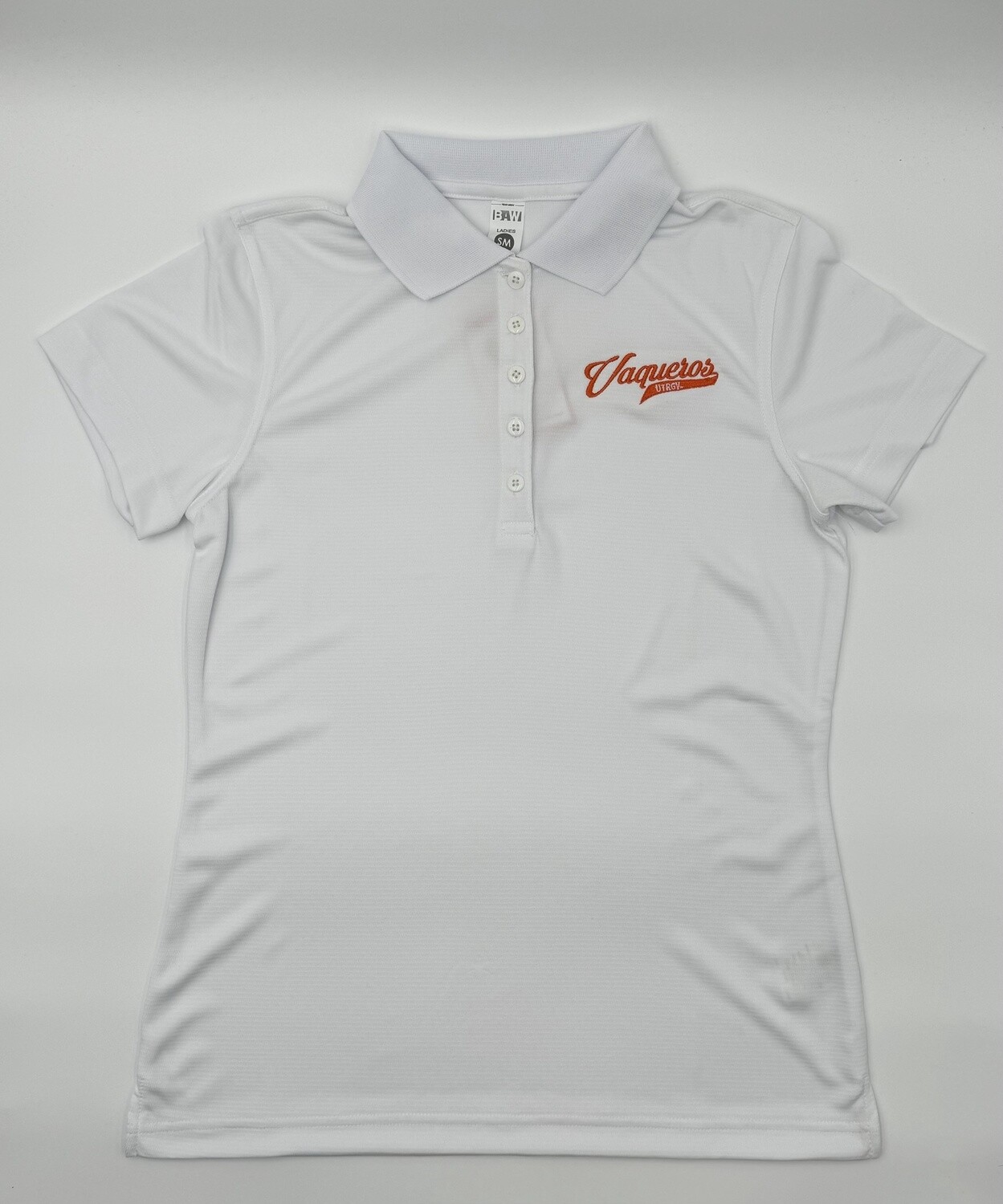 VAQUEROS Script LADIES Polo - White