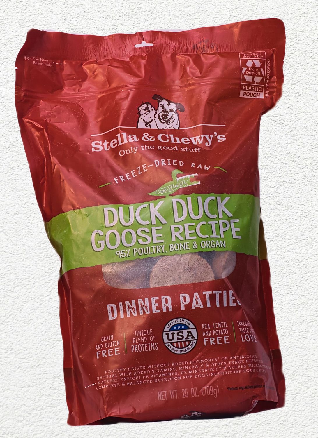 Stella & Chewy’s Duck Duck Goose Freeze-Dried Raw Dinner Patties (25 oz ...