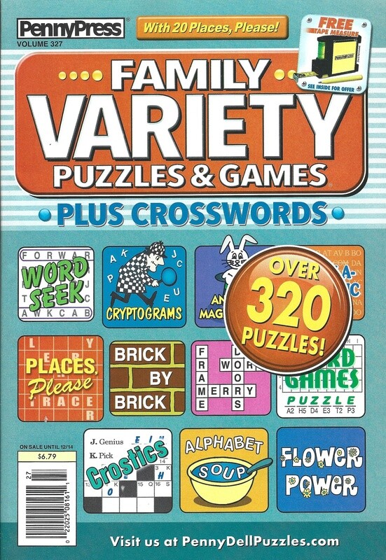 Family Variety Puzzles & Games Plus Crosswords | Variety Puzzle Books