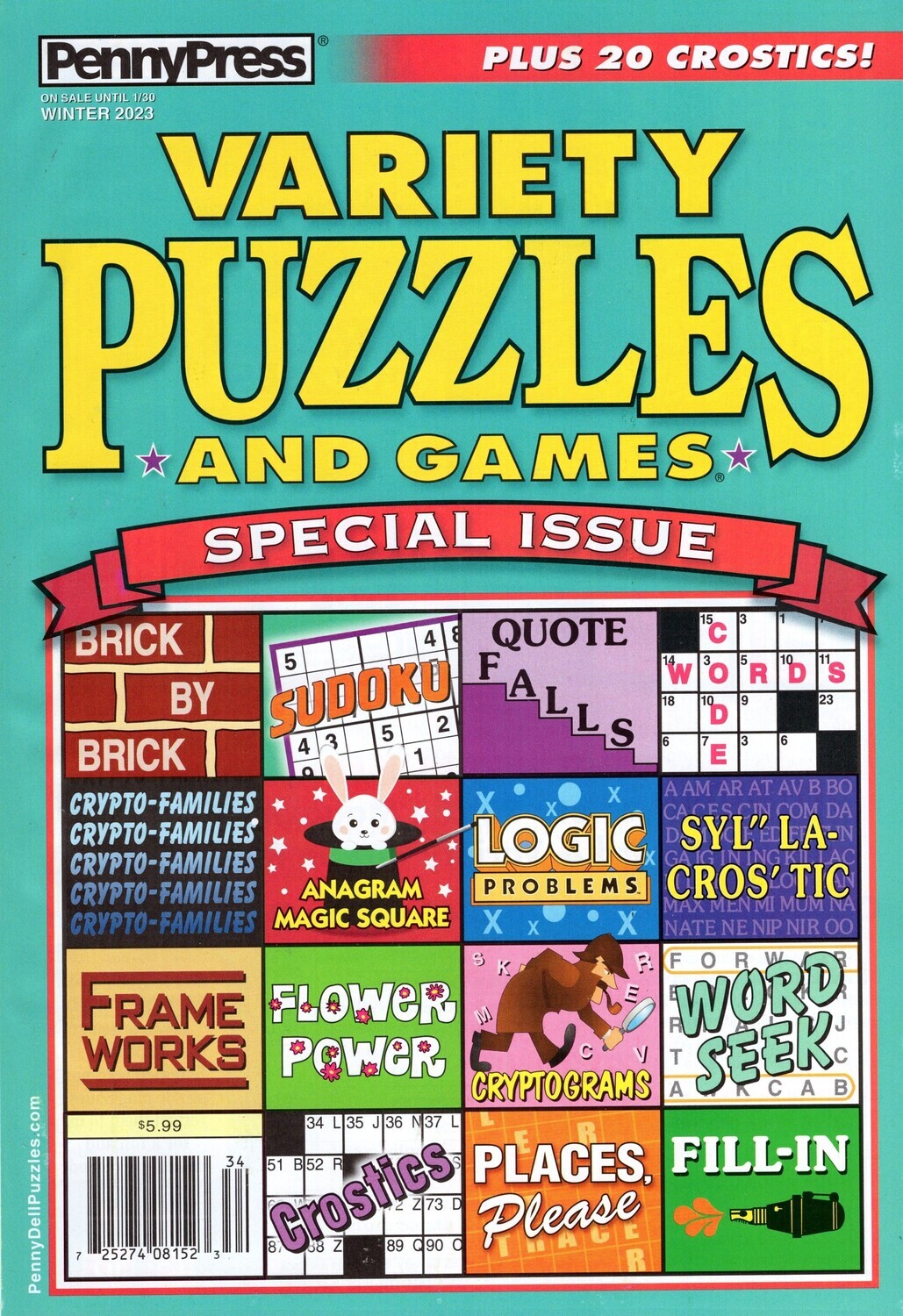 Variety Puzzles and Games Winter 2023 | Variety Puzzle Books
