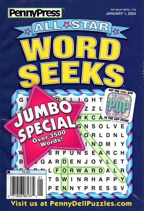 All-Star Word Seeks January 2024 | PennyPress Puzzle Books