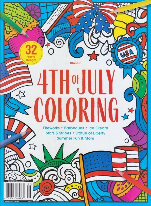 Centennial Activity 4th of July Coloring Book | Logic Puzzle Books