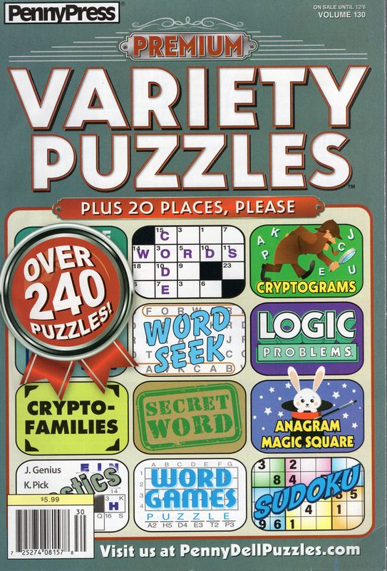 Variety Puzzles | Penny Press Premium Variety Puzzles 2022