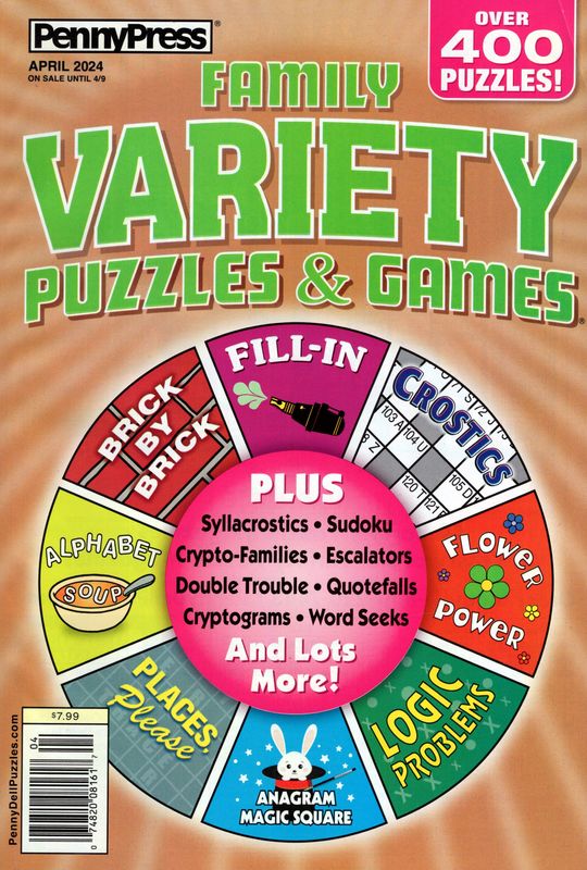 Family Variety Puzzles & Games April 2024
