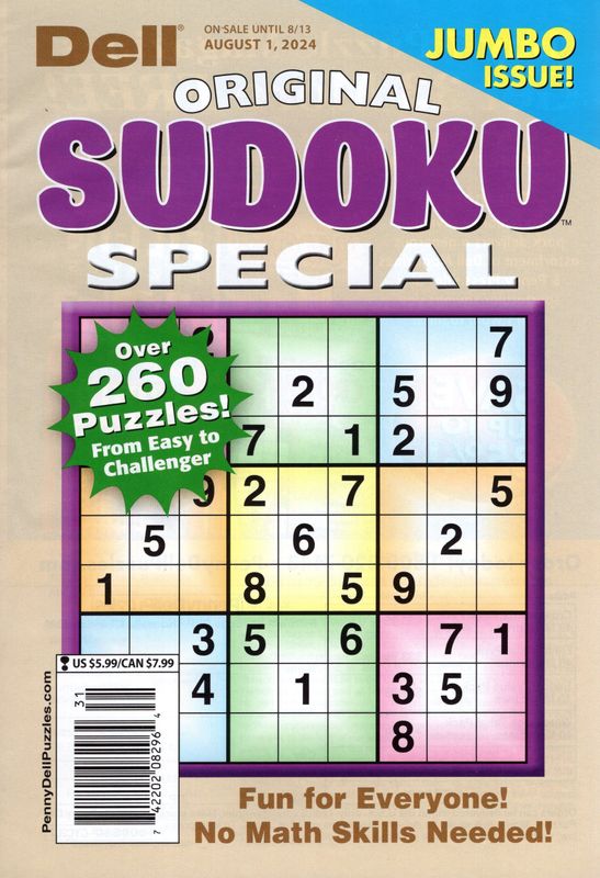 Sudoku puzzles | Dell Original Sudoku Special August 2024