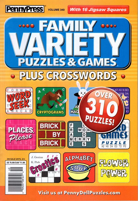 Family Variety Puzzles & Games Plus Crosswords March 2025 (340)