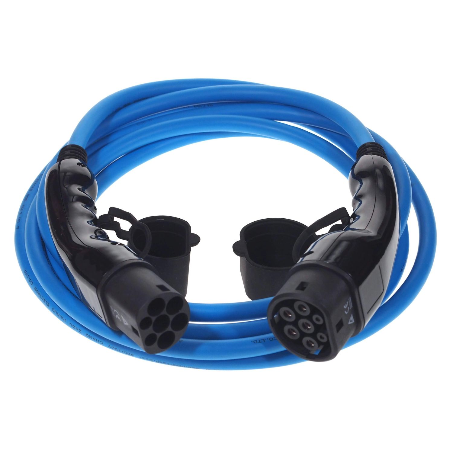 EVC Coiled EV Charging Cable 7.4kW T2-T2 - Solar Store - GreenHouse