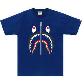 BAPE COLORS SHARK TEE BLUE