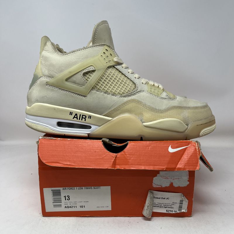 Jordan 4 Retro Off-White Sail (Women's) Used *Rep Box*