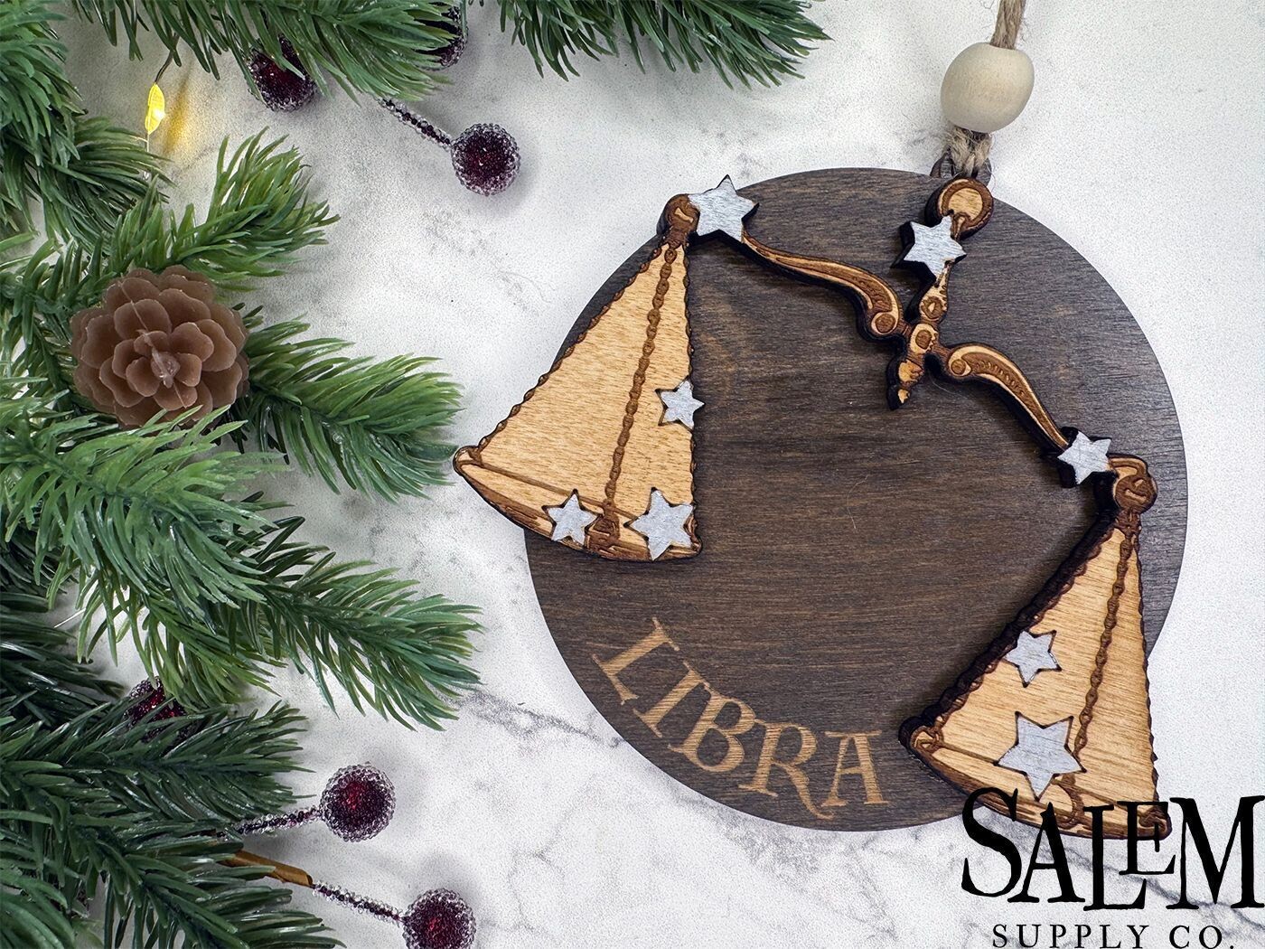 Libra Zodiac Constellation Christmas Ornament