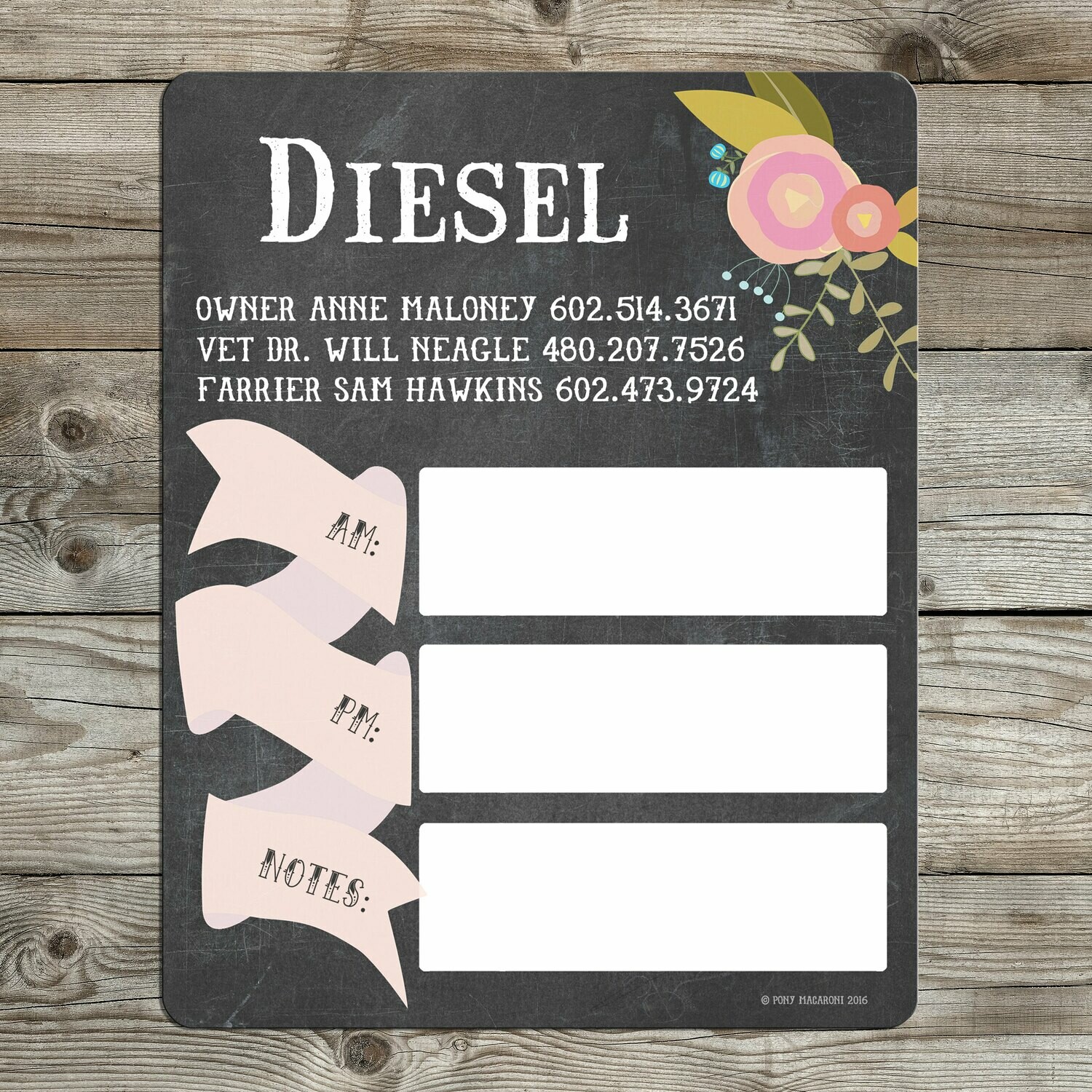 Stall Signs with Memo Areas