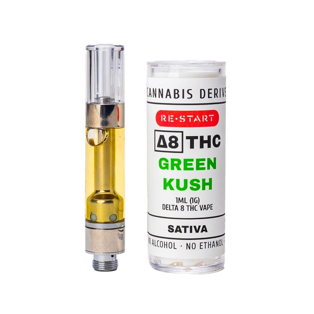 Delta 8 Vape Cartridge Green Kush 1ml Sativa