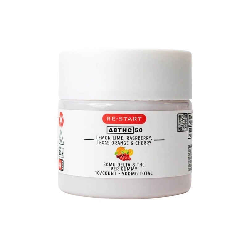 Live Resin Delta 8 THC 50mg Assorted Fruit Gummies