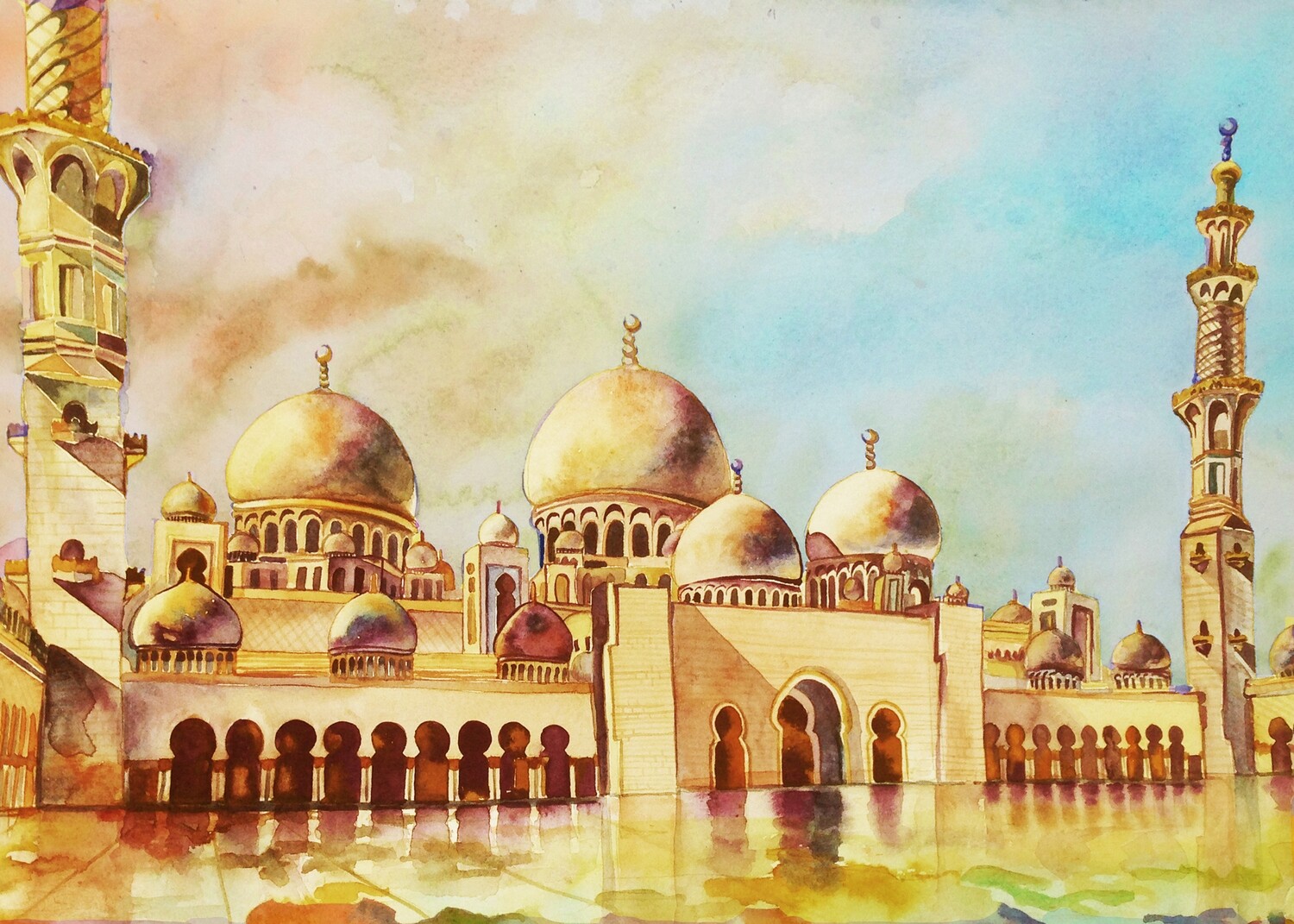 "Sheikh Zayed Grand Mosque - Gold Edition" Fine Art Print