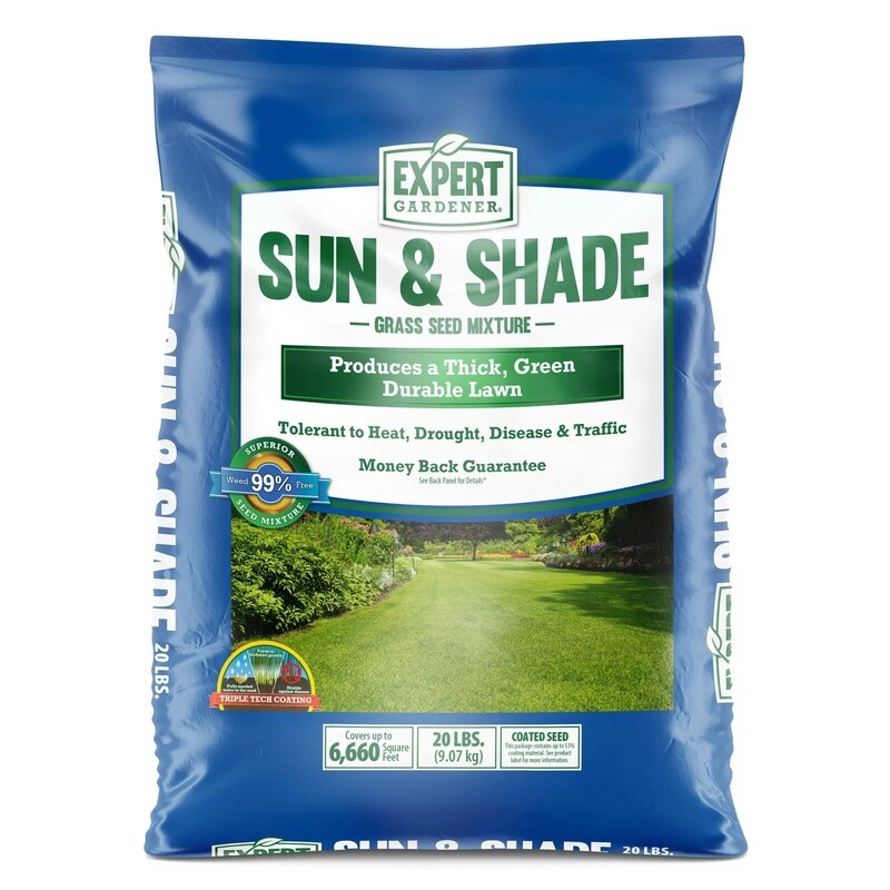 Expert Gardener Sun & Shade Grass Seed Mix 20 lb