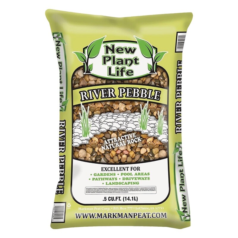 New Plant Life River Pebble #57 Gravel - 0.5 cf