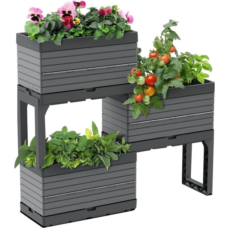 RAISED BED 3 BOX PLANTER SYSTEM