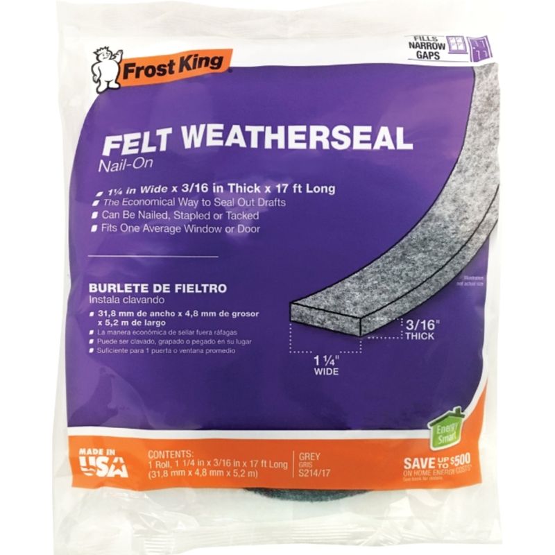 FELT WEATHERSTRIP 17FT S214/17H