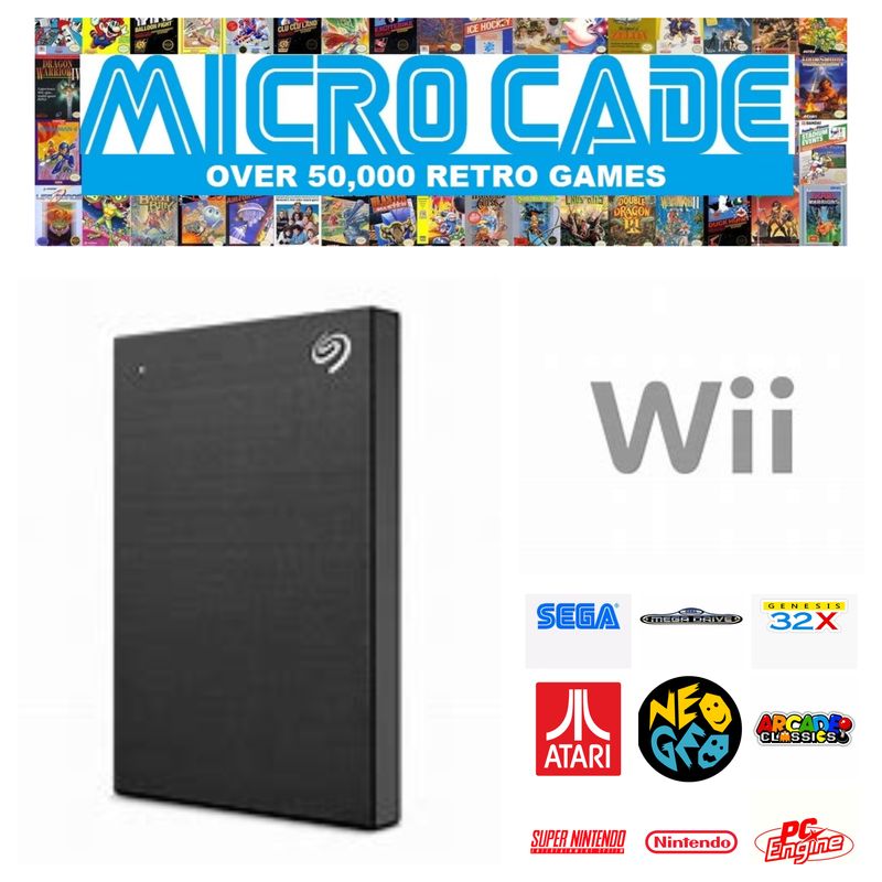 Micro Cade Computer Only 2TB Wii Hard Drive for PC – Ready for Wii Game ...