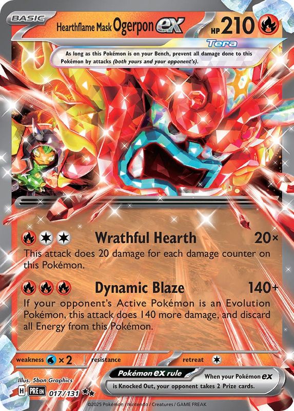 Hearthflame Mask Ogerpon ex - Double Rare - Prismatic Evolutions - 17