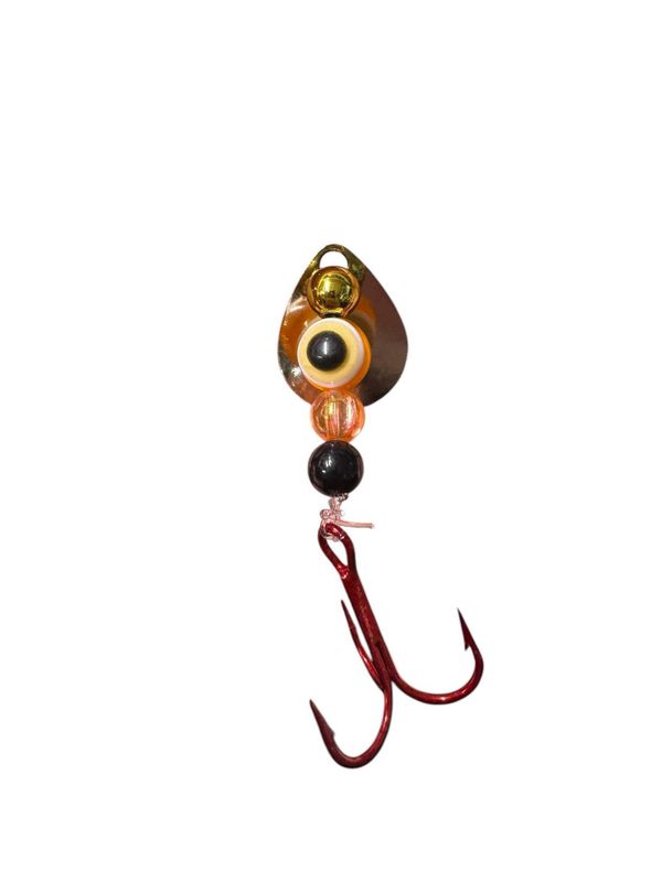 Mean Eye Pike Rig #4 15" Orange Black Gold