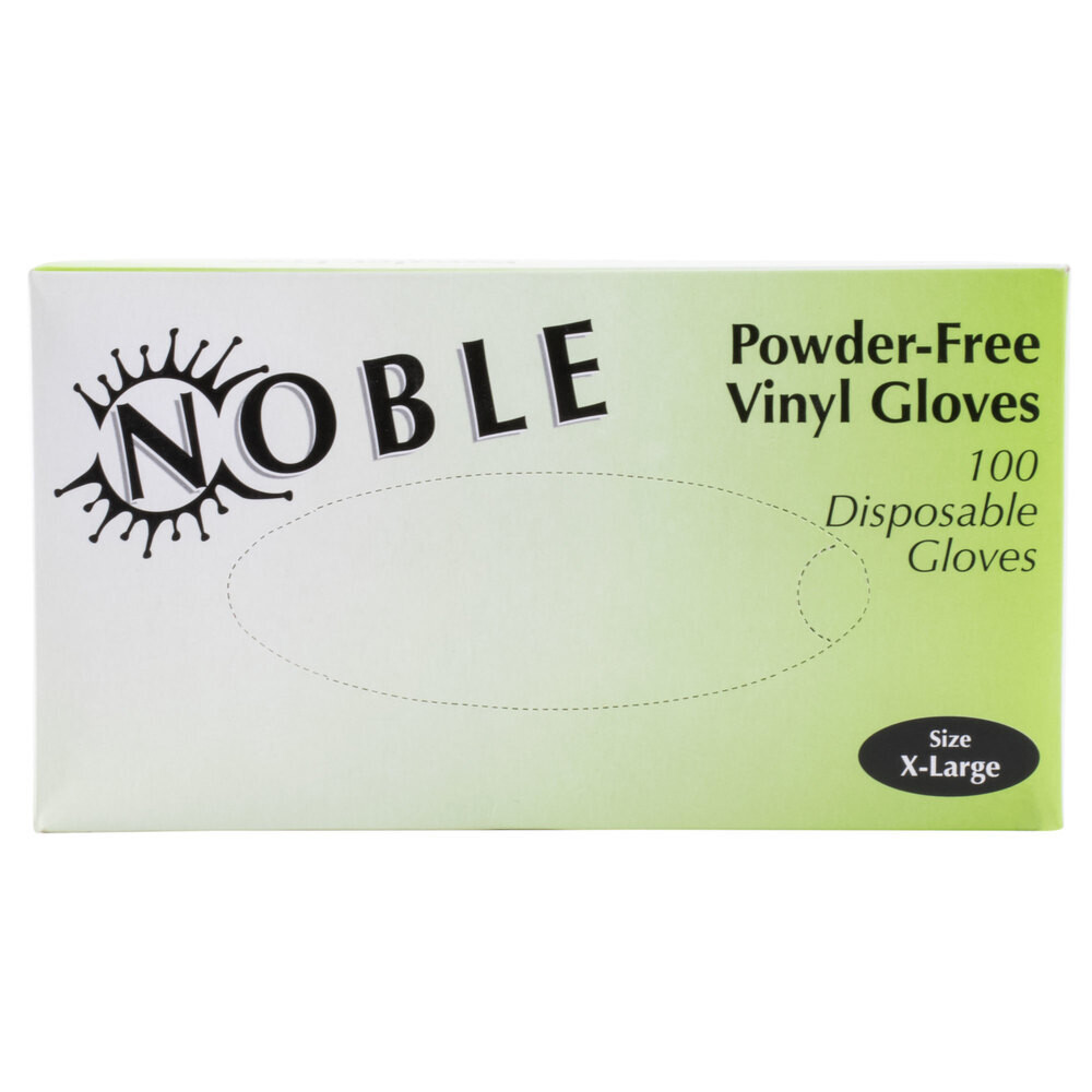 Noble Products 394365XL Extra-Large Powder-Free Disposable Vinyl Gloves ...