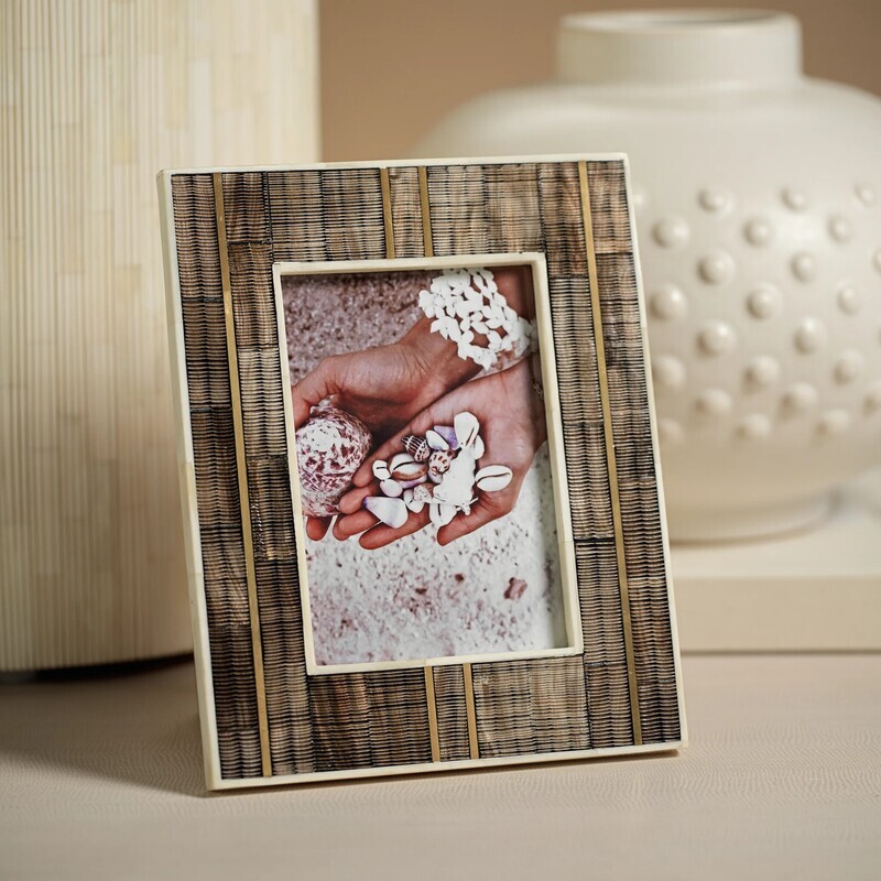 Dakar Shagrin Horn Frame w/Brass Inlay 5x7