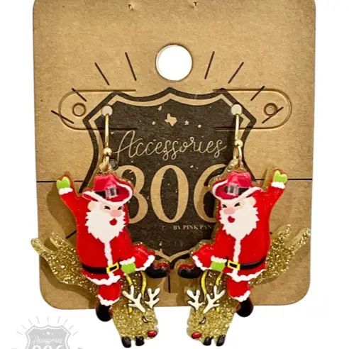 Bucking Reindeer Santa