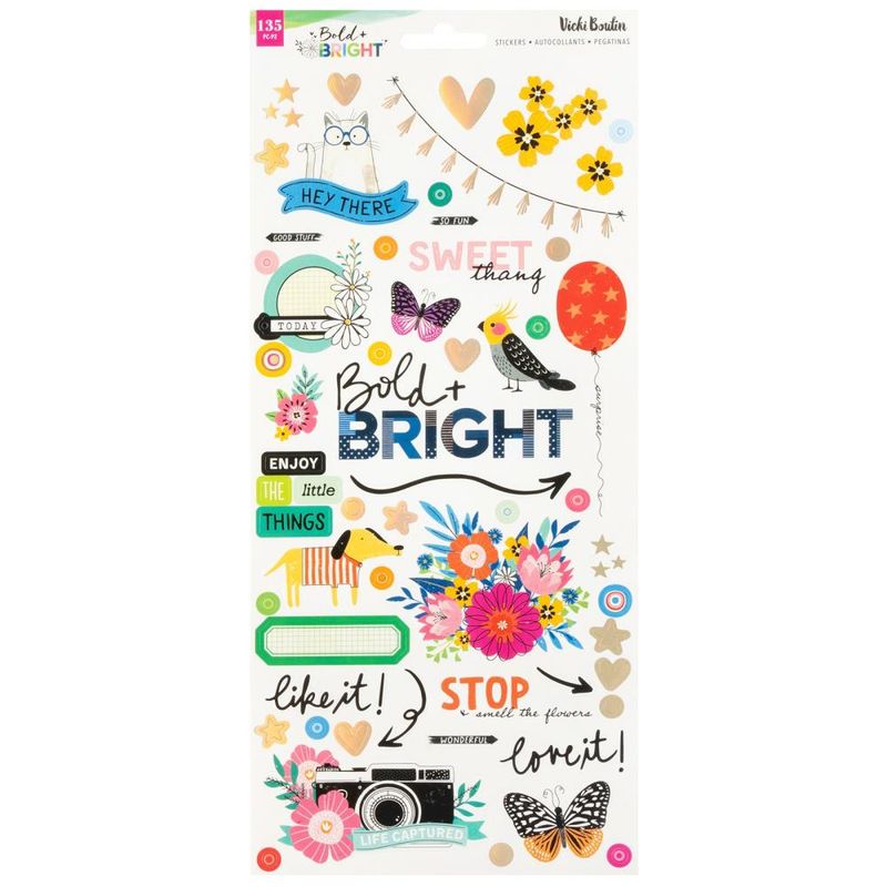6x12 Cardstock Stickers - Bold And Bright Collection